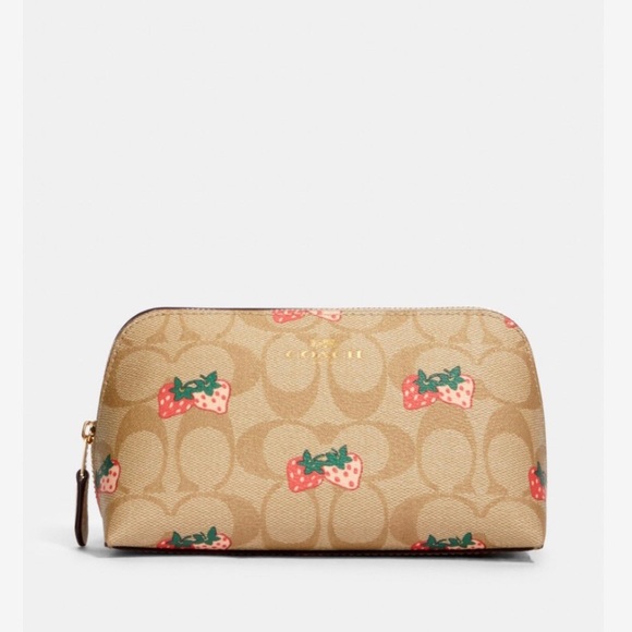 Coach | Bags | Coach Cosmetics Case 7 In Signature Wstrawberry | Poshmark